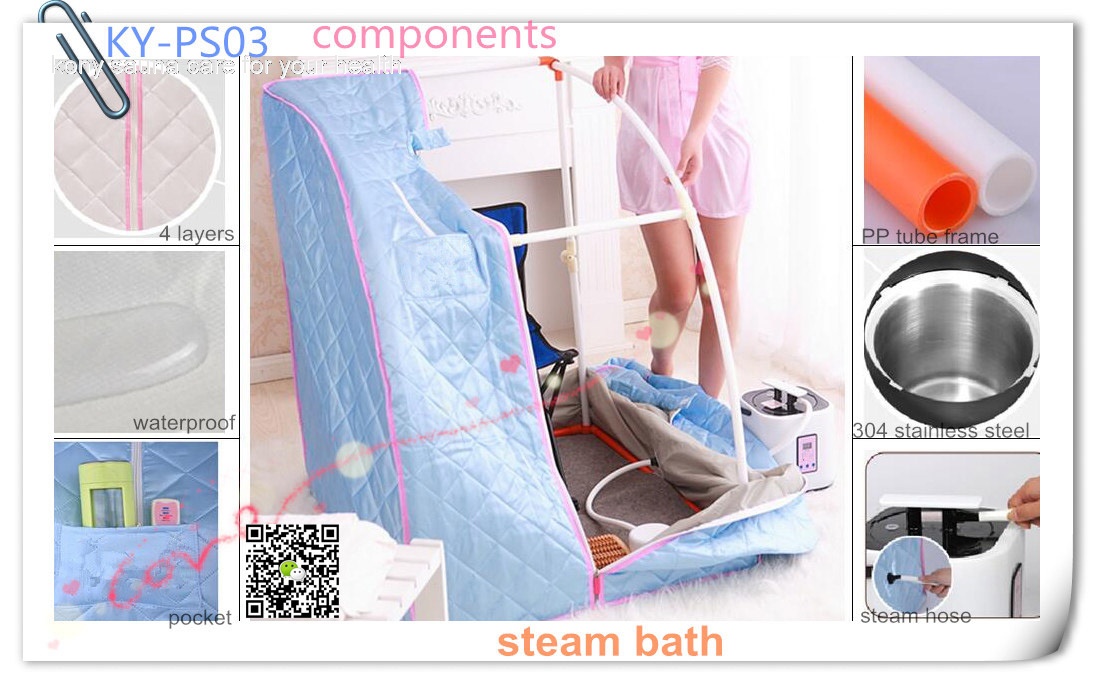 portable steam sauna as personal care hot therapy wet bath